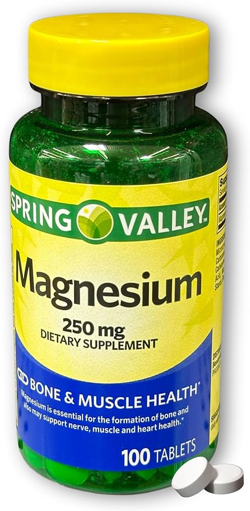 Spring Valley Magnesium 250 mg – 100 tabletas – Velora